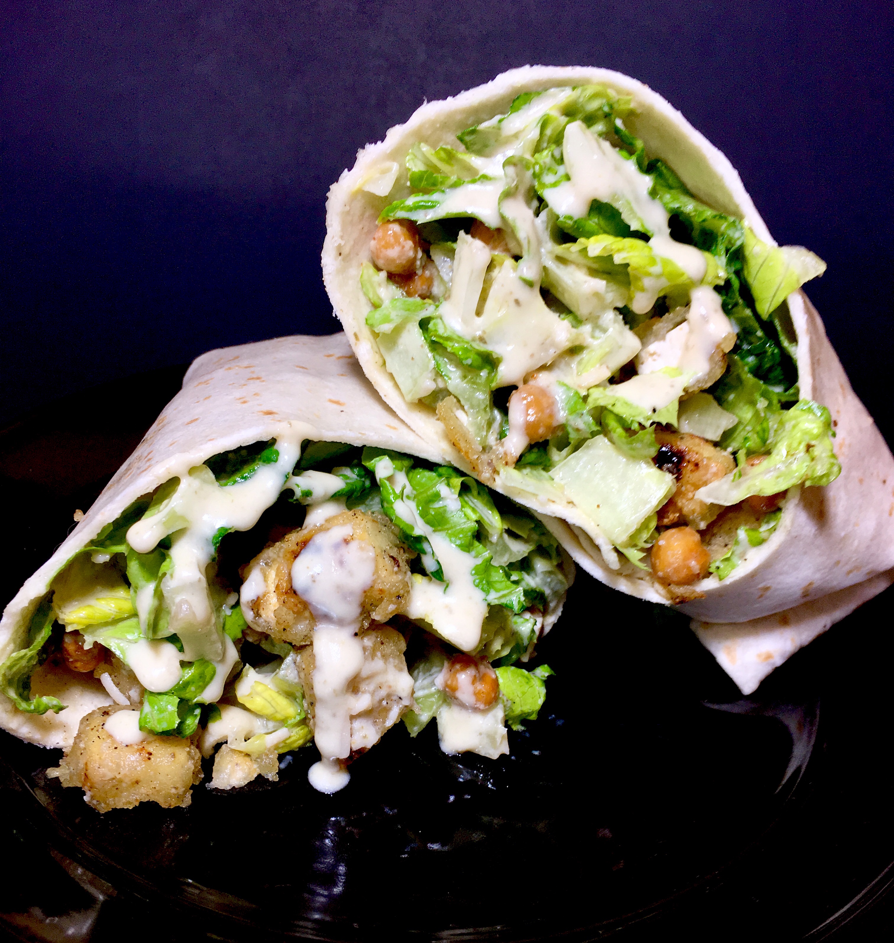 ‘Chicken’ Caesar Wrap (Vegan) – Midnight Munchies & More!